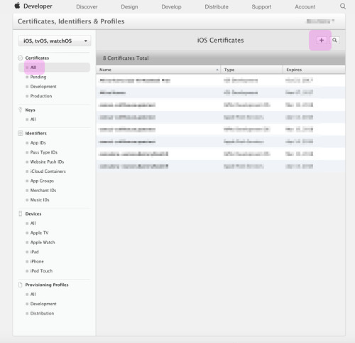 iOS, Certificate 証明書を作ってみる