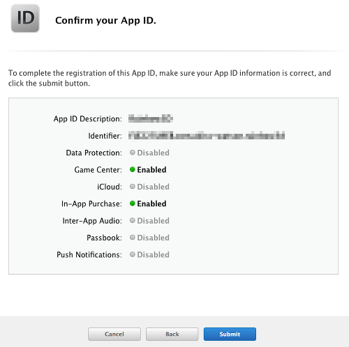 iOS App IDs を登録する